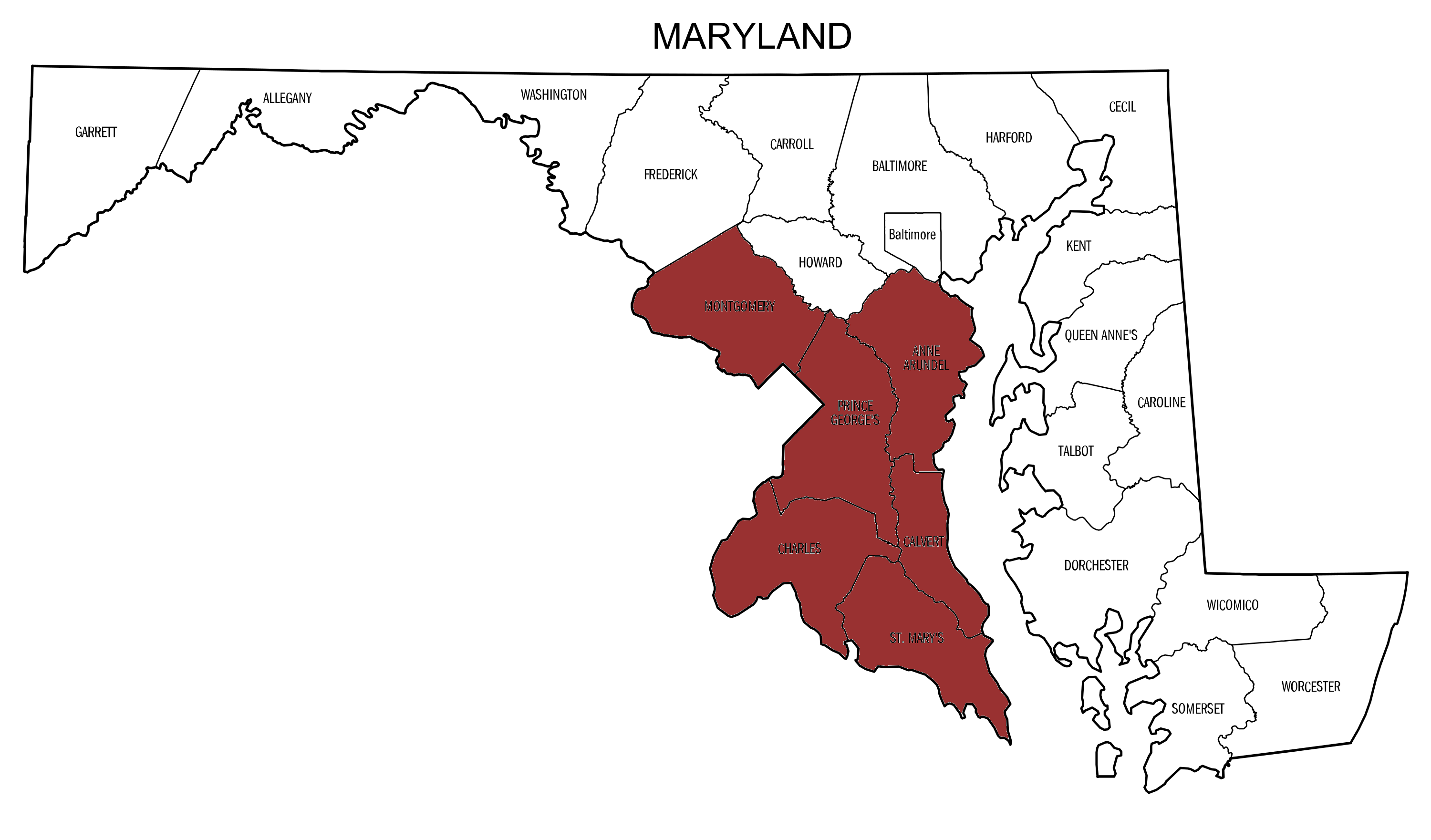 maryland-county-map - A Homemade Plan